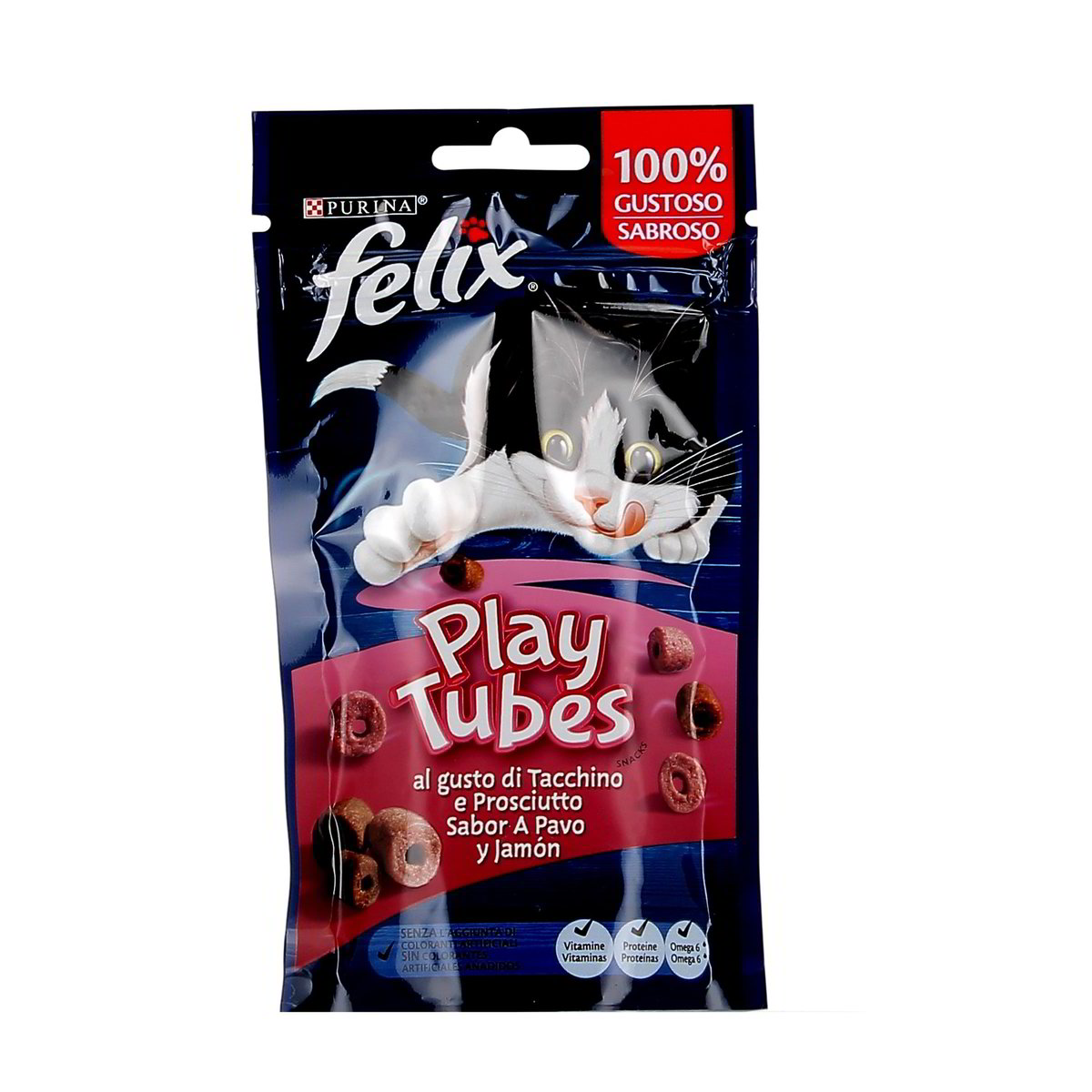 FELIX PLAY TUBES TACCHINO E PROSCIUTTO PURINA 50 g in dettaglio | Cts ...