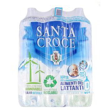 ACQUA MINERALE NATURALE SANTA CROCE 6 bottiglie GRANDI da 1,5 l in ...