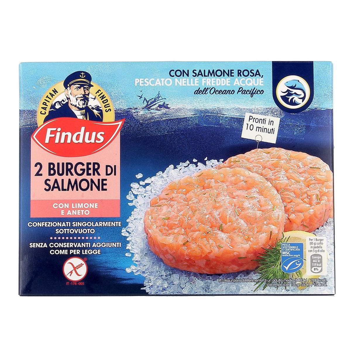 2 BURGER DI SALMONE FINDUS 170 g in dettaglio | Cts Spesa Online