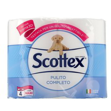 CARTA IGIENICA PULITO COMPLETTO SCOTTEX 4 rotoli (Minimo € 3,29 - 24,3% ...